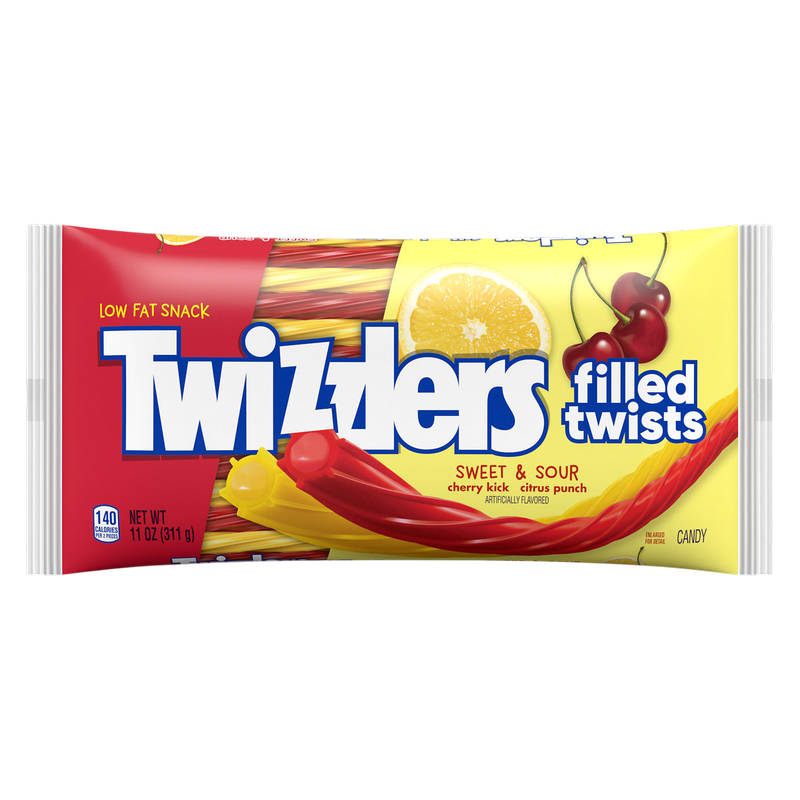 Twizzlers Filled Twists Sweet & Sour Candy, 11 oz - Delivered In As ...