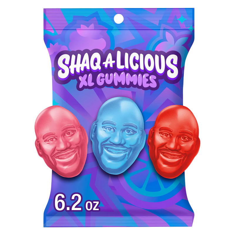 Shaq-A-Licious XL Gummies Original Flavor Chewy Gummy Candy, Bag 6.2 oz ...