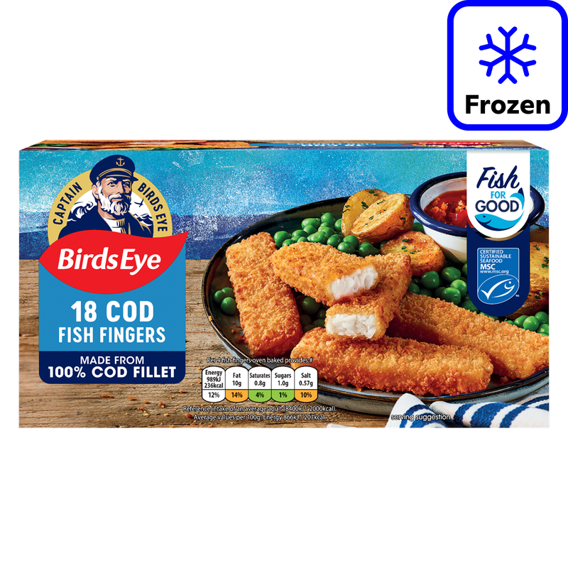 Birds Eye 4 Battered Cod Large Fillets, 440g : Frozen fast delivery by ...