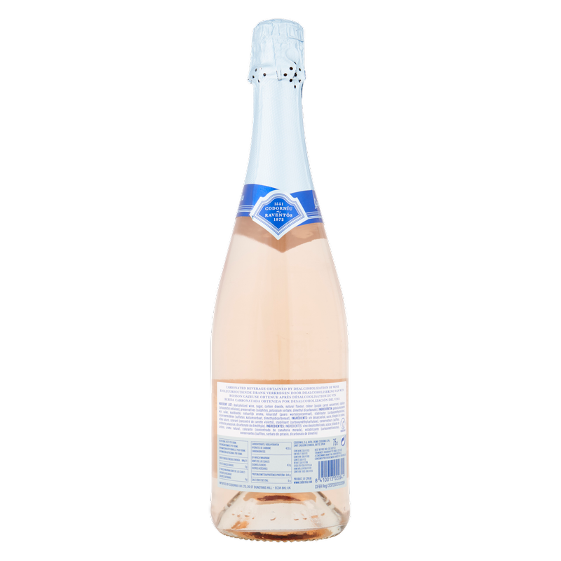 Codorniu Zero Alcohol Free Sparkling Rose, 75cl : Alcohol fast delivery ...