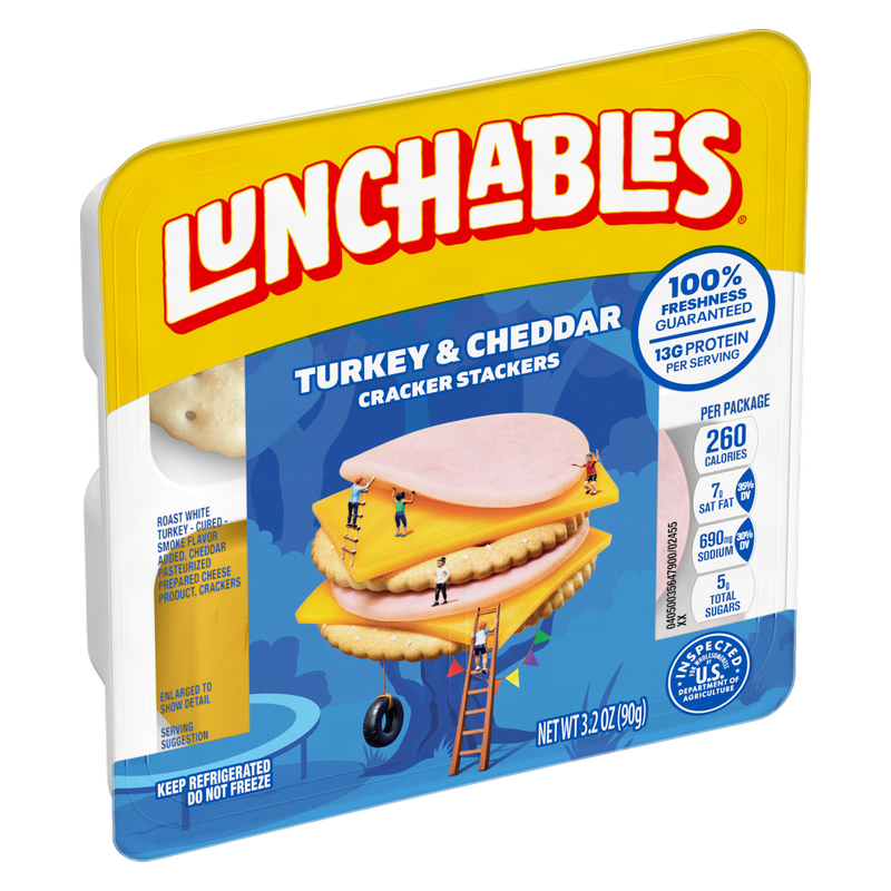 Lunchables Turkey & Cheddar with Crackers - 3.2oz - Delivered In As ...