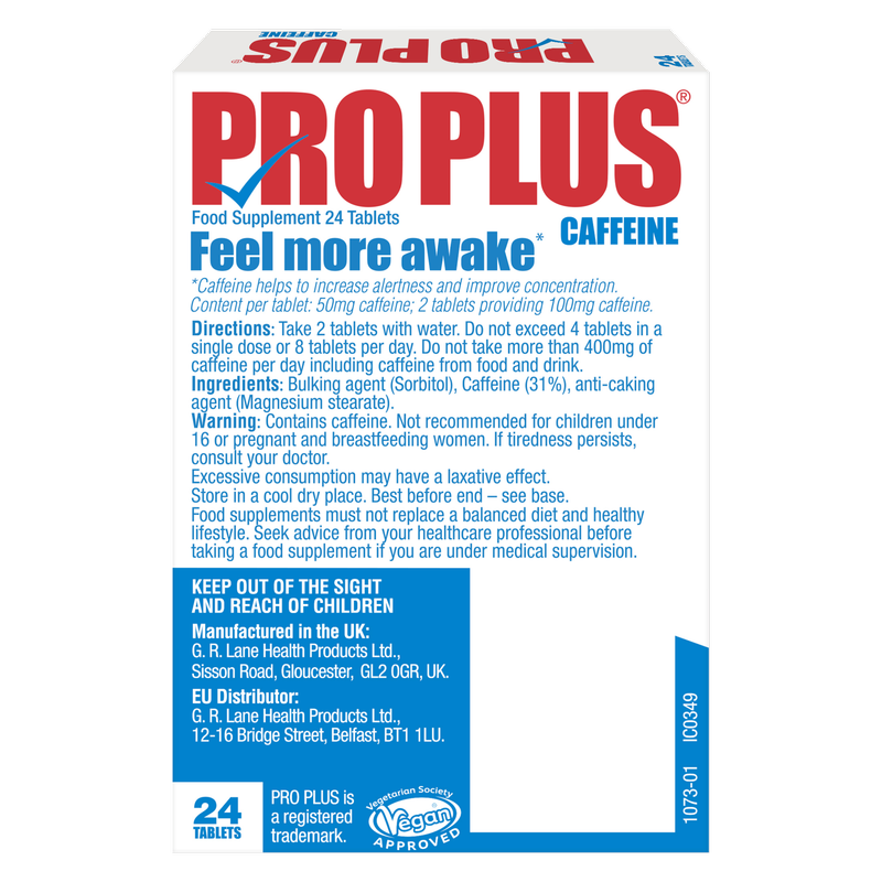 Pro Plus Caffeine Tablets, 24pcs : Health fast delivery by App or Online