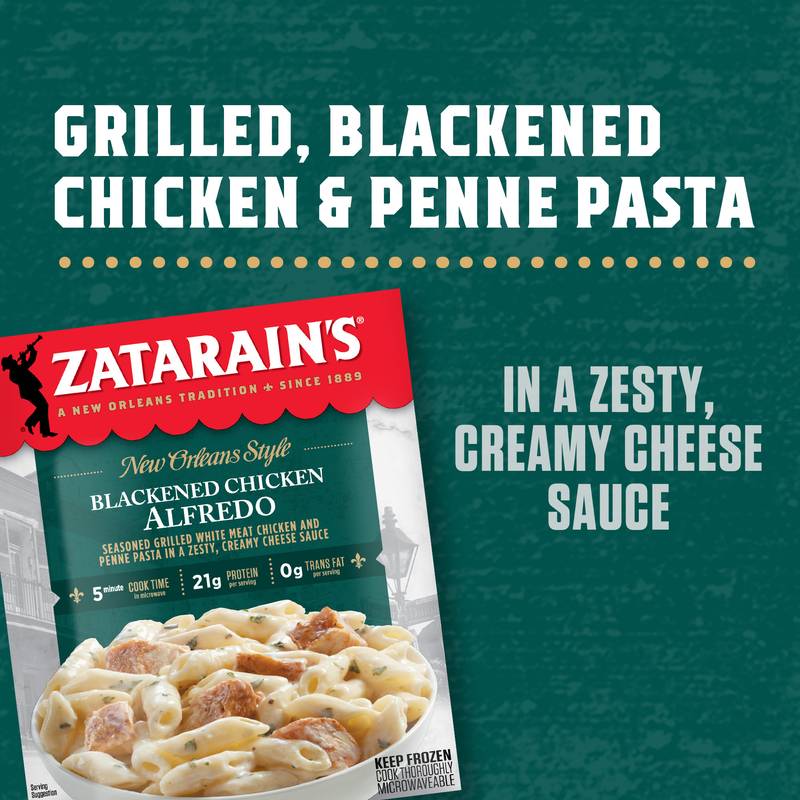 Zatarain's Blackened Chicken Alfredo Frozen Dinner, 10.5 oz - Delivered ...