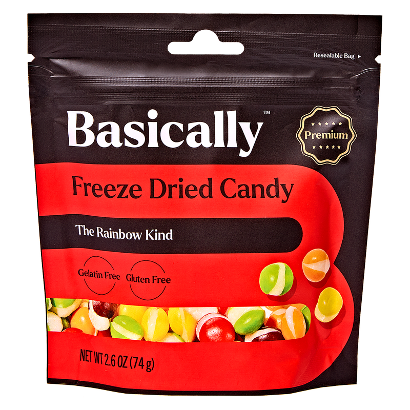 Basically Premium Rainbow Freeze Dried Candy - 2.6oz - Delivered In As ...