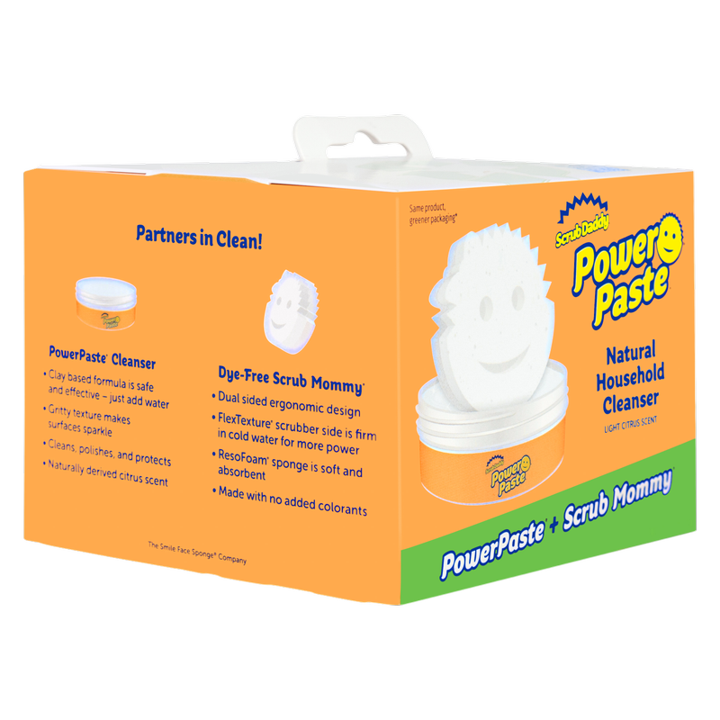 Scrub Daddy Power Paste + Scrub Mommy Dye Free Sponge Natural Household ...