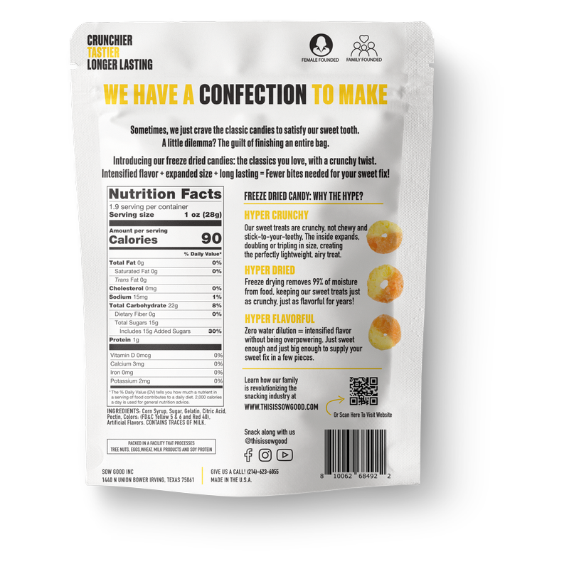 SOW Good Freeze Dried Peach Perfect 1.9oz - Delivered In As Fast As 15 ...