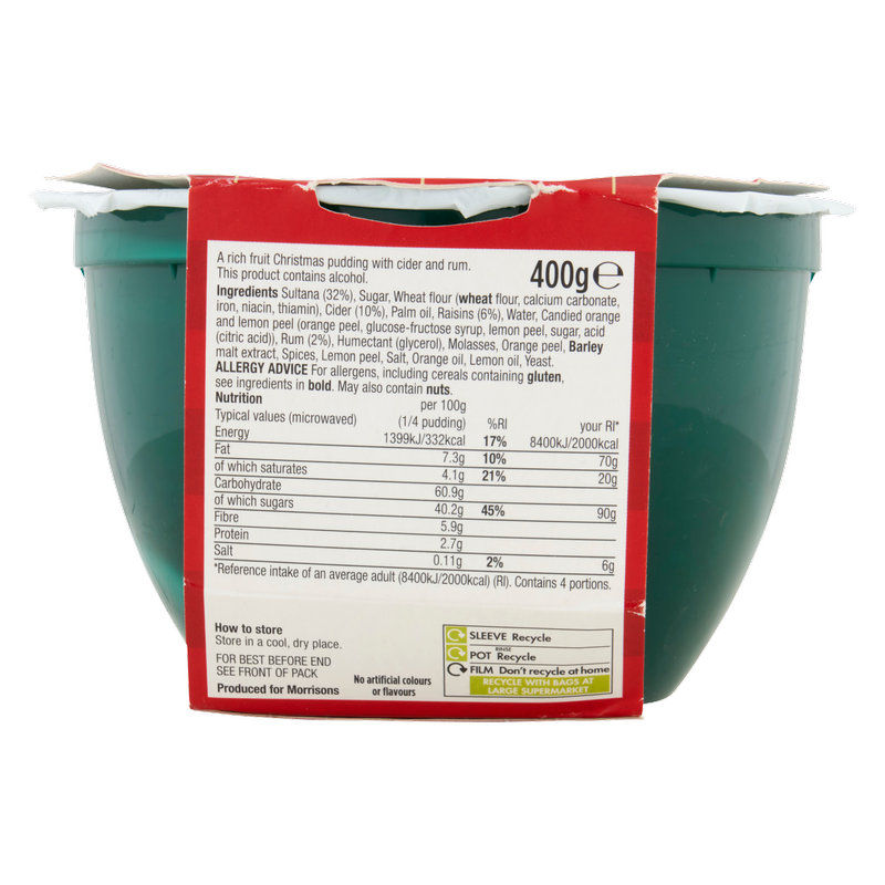 Morrisons Christmas Pudding, 400g : Bakery fast delivery by App or Online