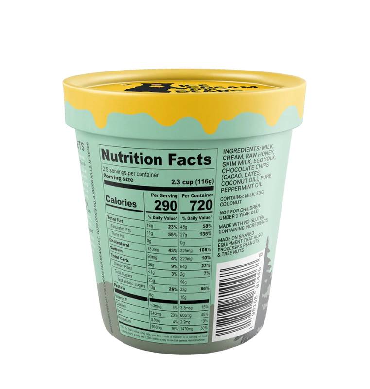 Ice Cream for Bears Mint Chip "Mint to Bee" Pint - Delivered In As Fast ...