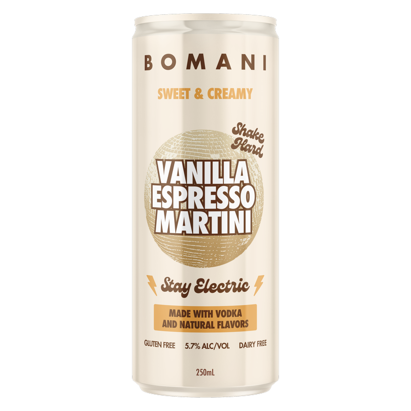 Bomani Vanilla Espresso Martini 4pk 250ml Can - Delivered In As Fast As ...