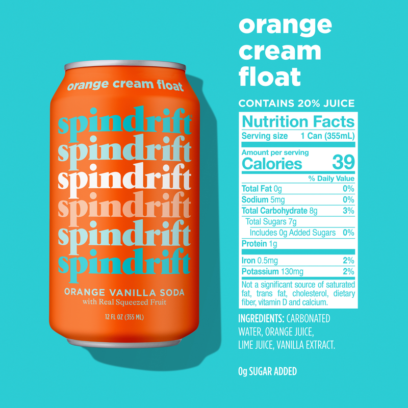 Spindrift Soda Orange Cream Float 12oz Can - Delivered In As Fast As 15 ...