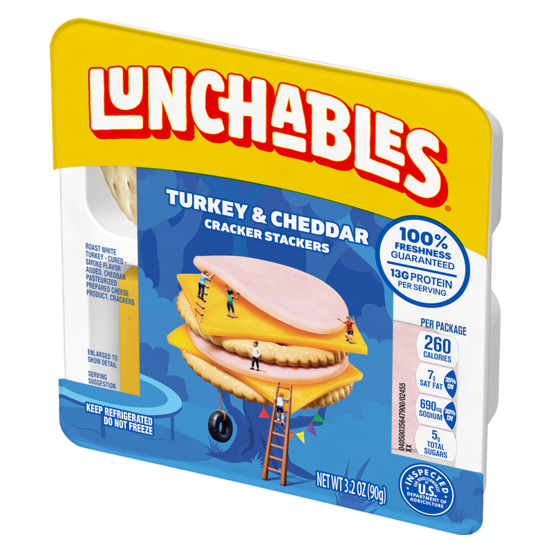 Lunchables Turkey & Cheddar with Crackers - 3.2oz - Delivered In As ...