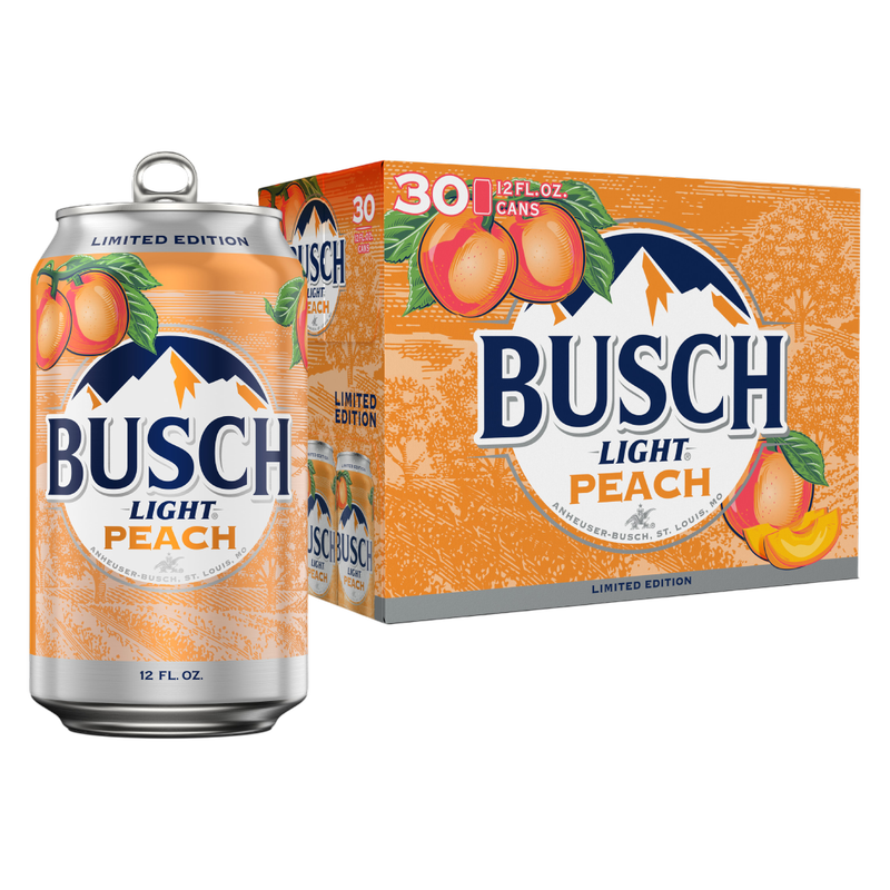 Busch Light Peach 30pk 12oz Can 4.1% ABV - Delivered In As Fast As 15 ...