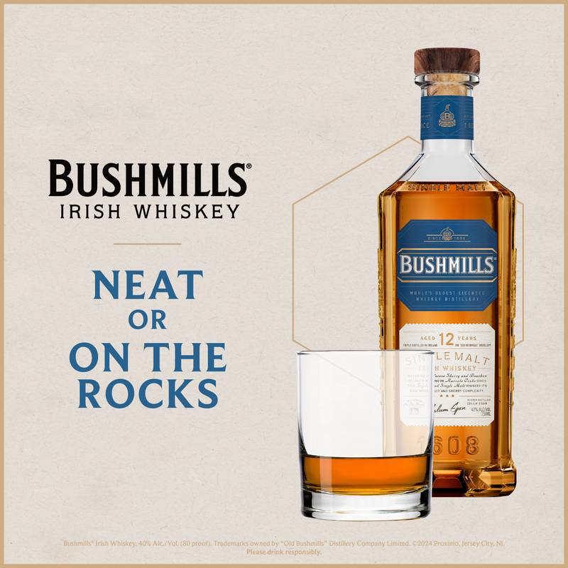Bushmills 12 Year Irish Whiskey 750ml (80 Proof) - Delivered In As Fast ...