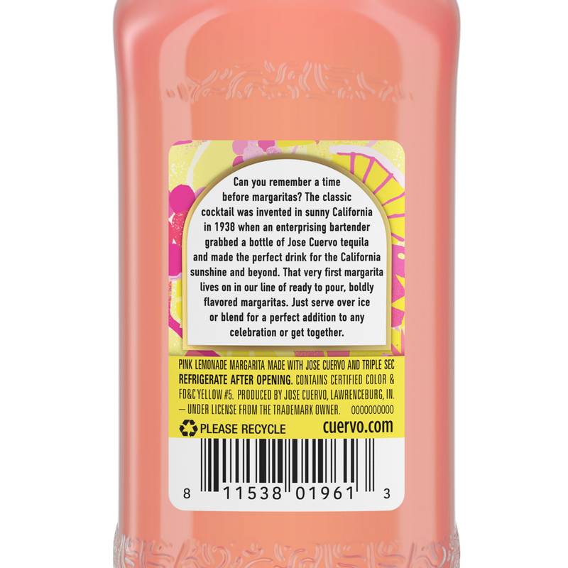Jose Cuervo Authentic Margarita Pink Lemonade Ready to Drink Cocktail 4 ...