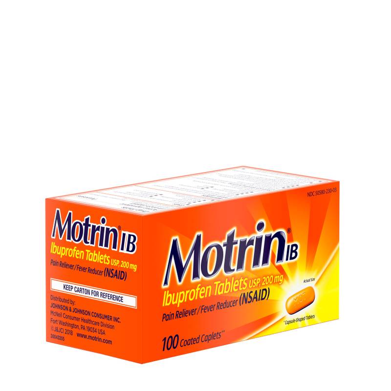 Motrin IB Ibuprofen Tablets, 200 mg, 100 Count - Delivered In As Fast ...