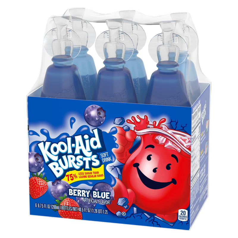 Kool Aid Bursts Berry Blue Juice 6pk 6.75oz Btl - Delivered In As Fast ...