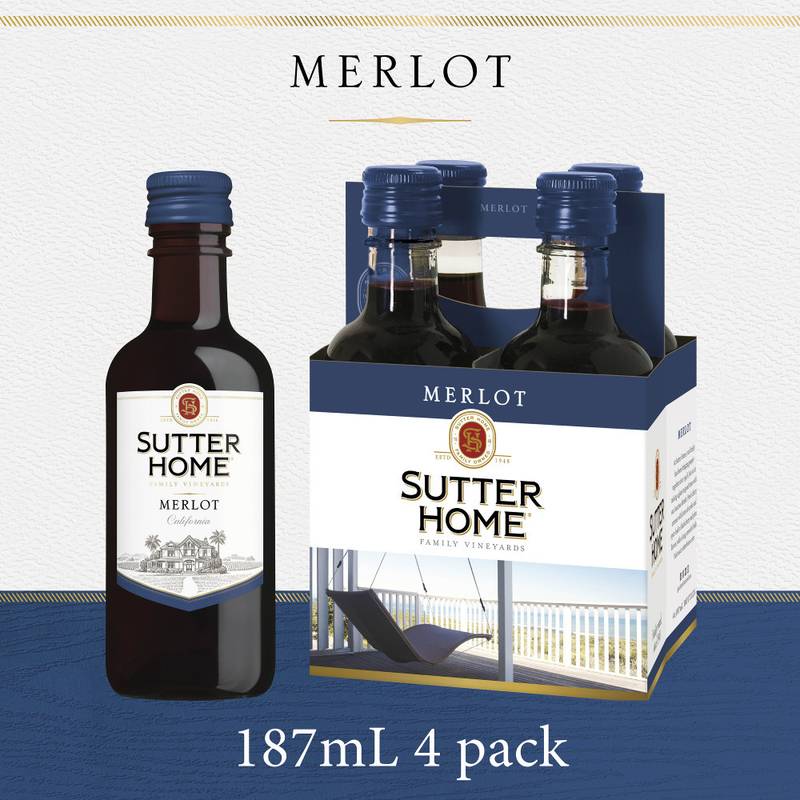 Sutter Home Merlot 4pk 187ml - Delivered In As Fast As 15 Minutes | Gopuff