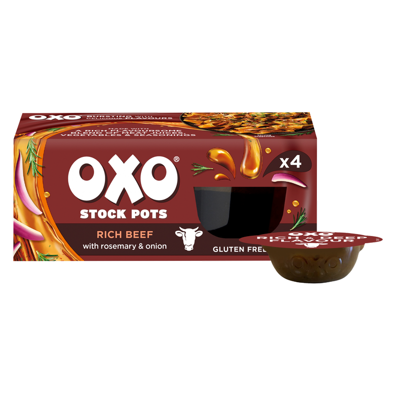 OXO Rich Beef Stock Pots With Rosemary & Onion, 4 x 20g : Food Cupboard ...