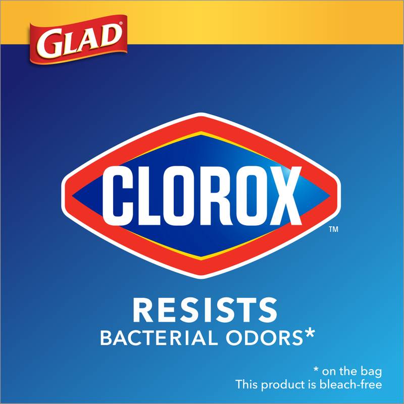 Glad Small Drawstring Trash Bags, Clorox Lemon Fresh, 4 Gallon ...