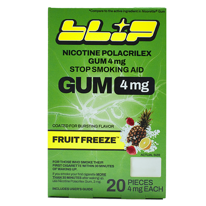 Blip Fruit Freeze Nicotine Gum Quit Smoking Aid 20ct 2mg - Delivered In ...