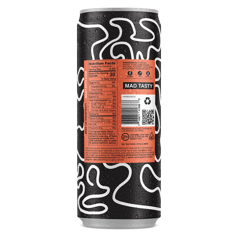 Mad Tasty 5mg THC Grapefruit Seltzer 4pk 12oz Cans - Delivered In As ...