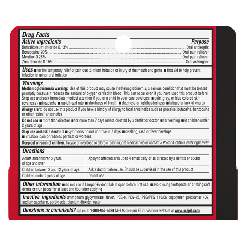 Orajel 4X for Toothache Gum Pain: Severe Cream Tube 0.33oz : Bath ...
