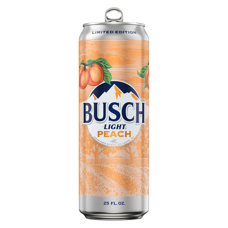 Busch Light Peach Single 25oz Can 4.1% ABV - Delivered In As Fast As 15 ...