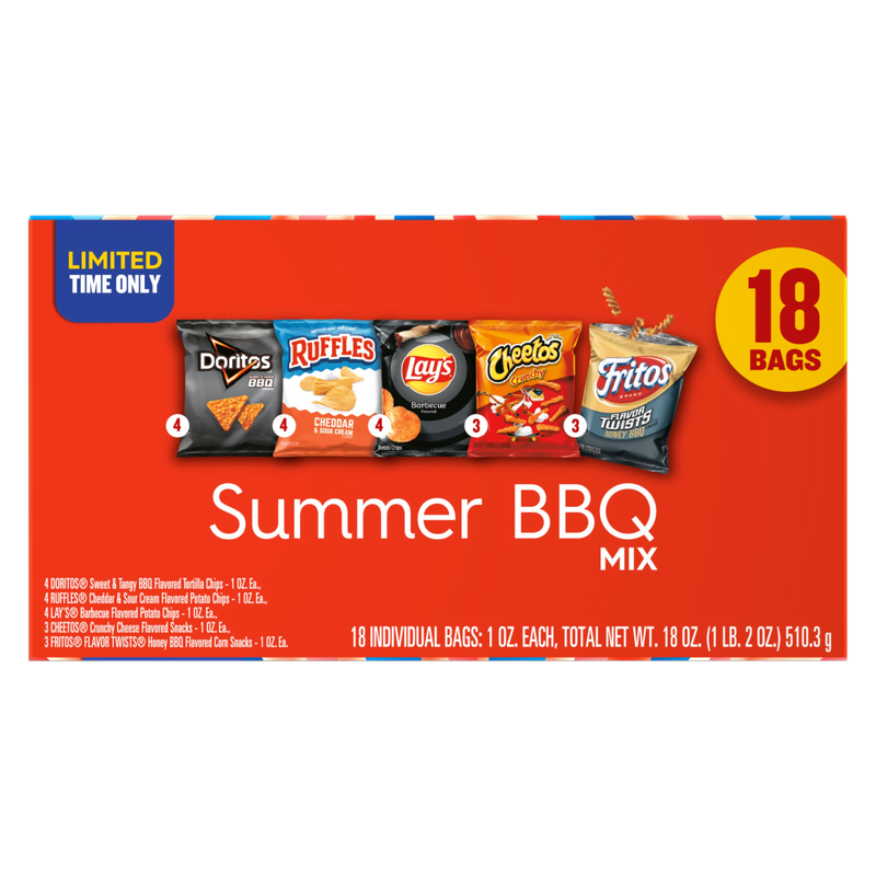 Frito Lay Snacks Summer BBQ Mix Variety 18ct - Delivered In As Fast As ...
