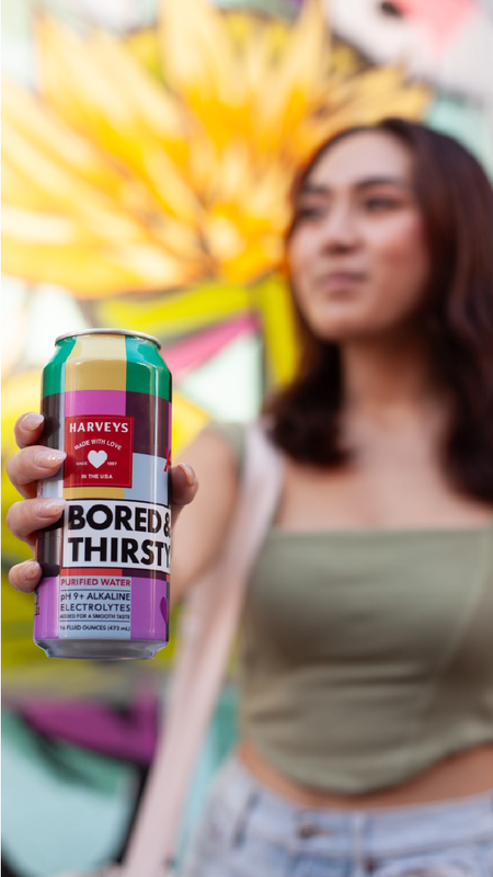 Bored and Thirsty Premium Alkaline Water 16oz Can - Delivered In As ...