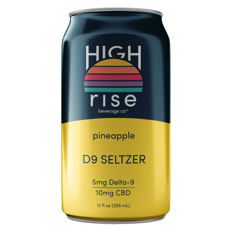 High Rise Pineapple 5mg THC Seltzer 4pk 12oz Can - Delivered In As Fast ...