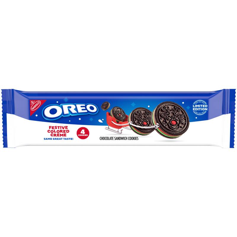 OREO Red and Green Festive Colored Creme Chocolate Sandwich Cookies ...
