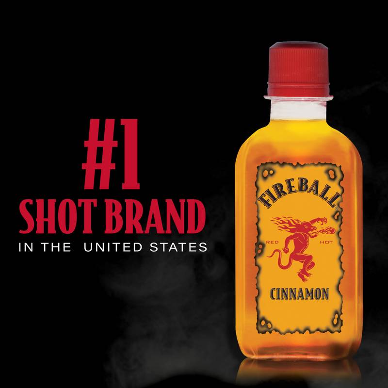 Fireball Hot Cinnamon Blended Whisky 100ml (33 Proof) - Delivered In As ...