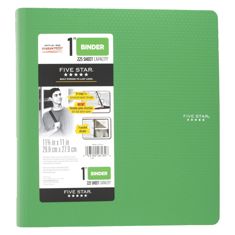 Five Star Binder 11 3/4" x 11 Assorted - Delivered In As Fast As 15 ...