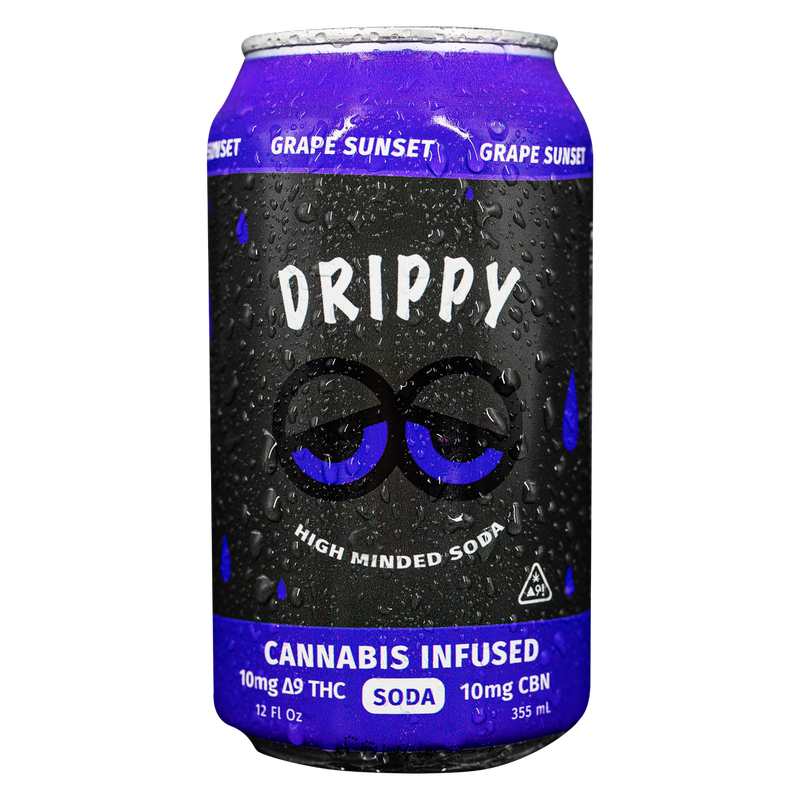 Drippy 10mg THC Grape Sunset Soda 4pk 12oz Can - Delivered In As Fast ...