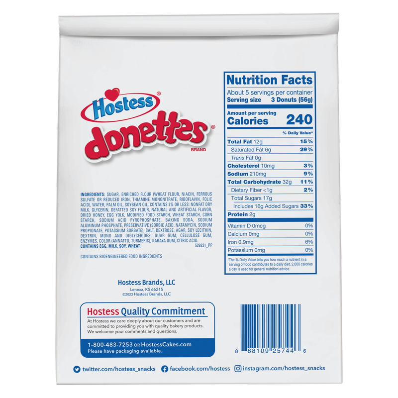 Hostess Donettes Honeybun Donut, 10.5 oz - Delivered In As Fast As 15 ...