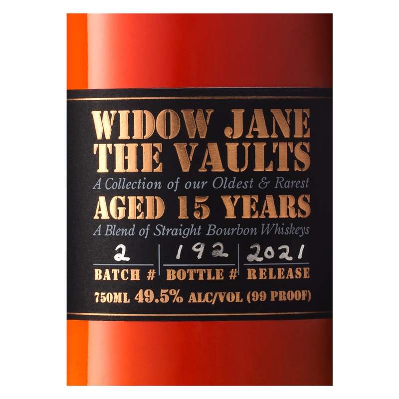 Widow Jane Bourbon The Vaults 145Yr 750ml (99 proof) - Delivered In As ...