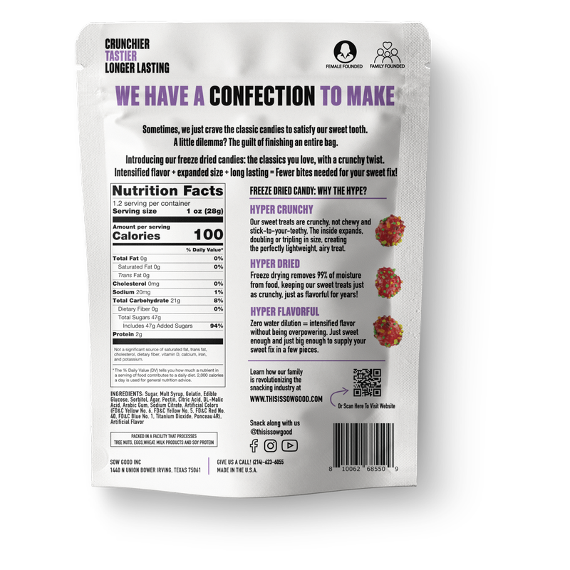 SOW Good Freeze Dried Sweeter Geeks 1.2oz - Delivered In As Fast As 15 ...