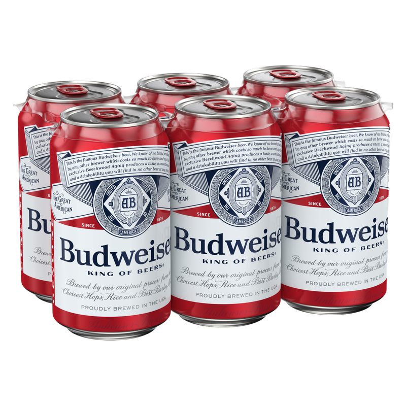 Budweiser 6pk 12oz Can 5% ABV - Delivered In As Fast As 15 Minutes | Gopuff