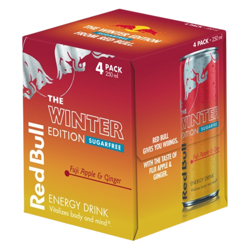 Red Bull Energy Drink Winter Edition Fuji Apple & Ginger, 250ml ...