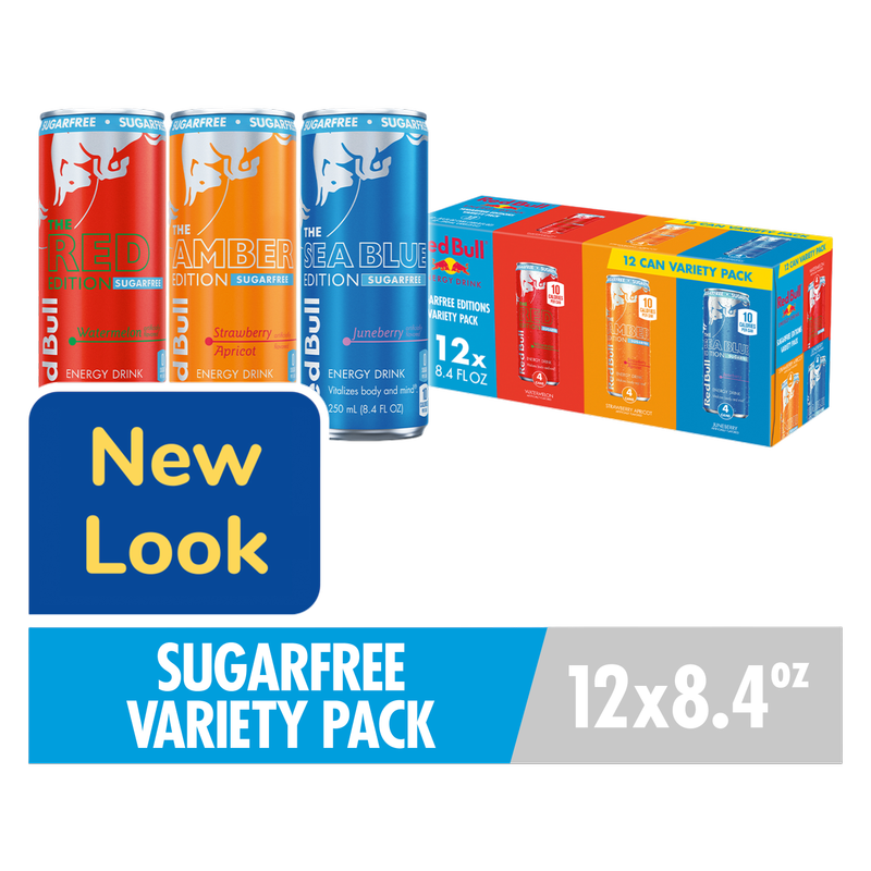 Red Bull Sugar-Free Energy Drink Variety Pack 12pk 8.4oz Cans ...