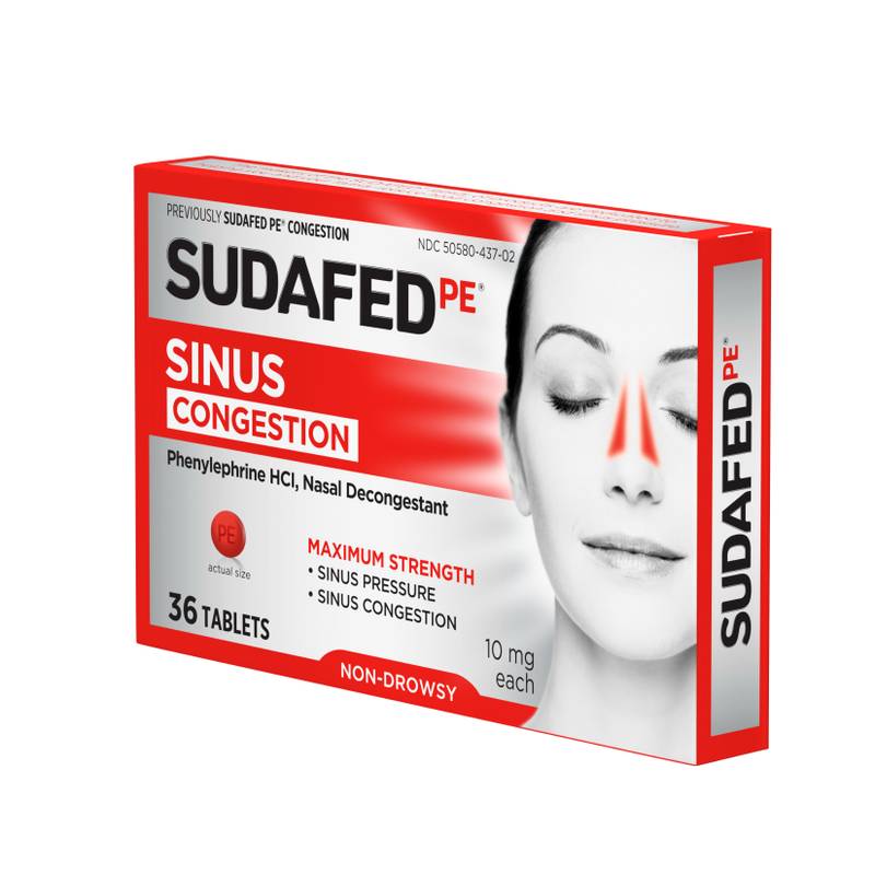 Sudafed PE Sinus Congestion, 36 Count - Delivered In As Fast As 15 ...
