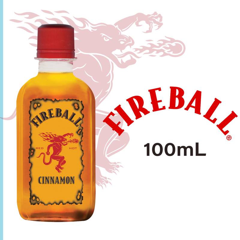 Fireball Hot Cinnamon Blended Whisky 100ml (33 Proof) - Delivered In As ...