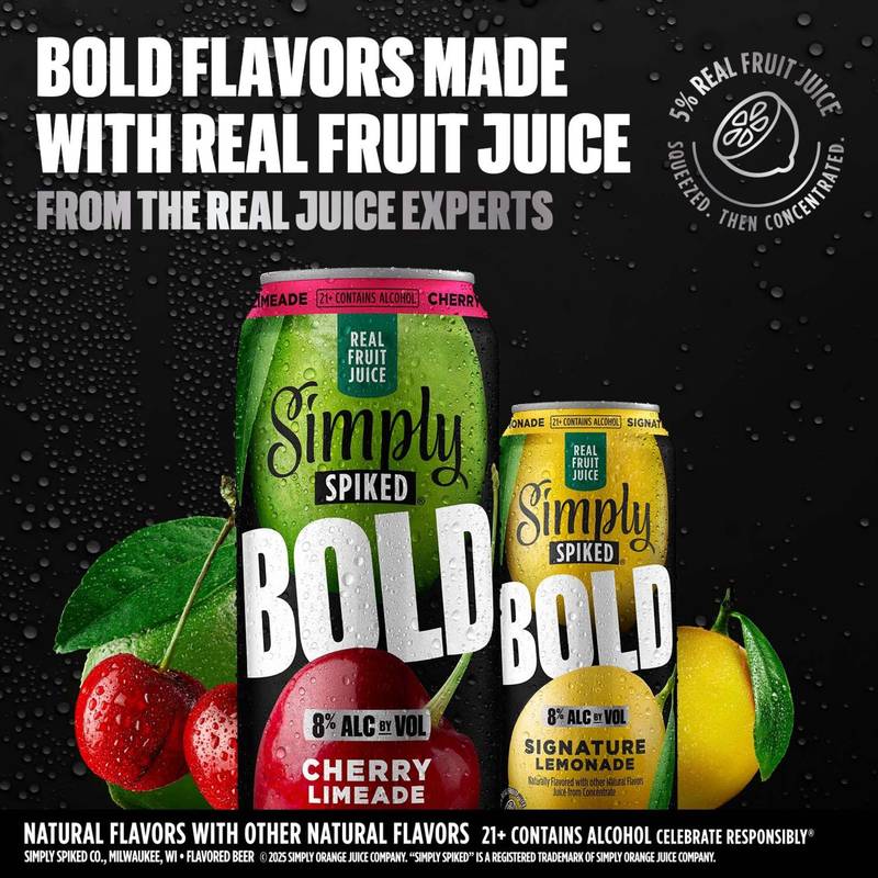 Simply Spiked Bold Spiked Cherry Limeade 24oz Can - Delivered In As ...
