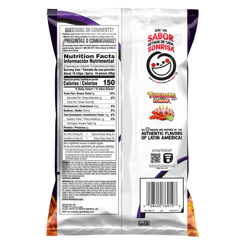 Sabritas Fritos Turbos Flamas 3.5oz - Delivered In As Fast As 15 ...