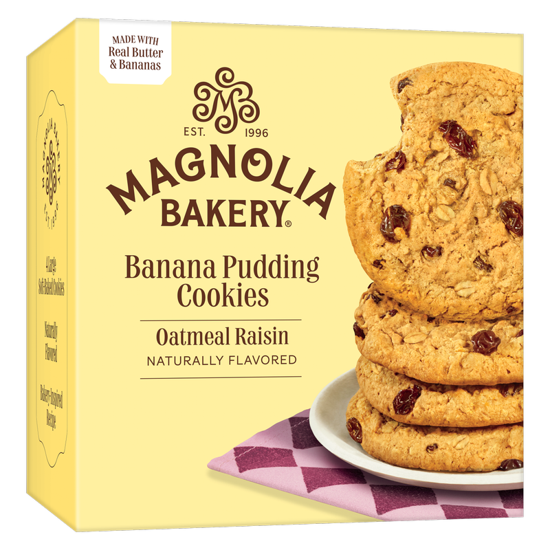 Magnolia Bakery, Banana Pudding Cookies, Oatmeal Raisin, 8oz 4 count ...