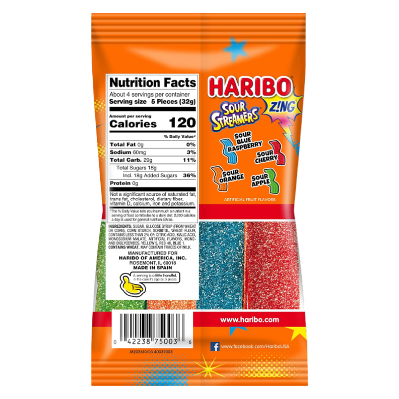 Haribo Z!ng Sour Streamers, 4.5oz - Delivered In As Fast As 15 Minutes ...