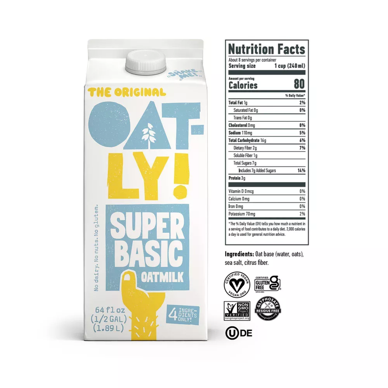 Oatly Super Basic Oatmilk 64oz - Delivered In As Fast As 15 Minutes ...