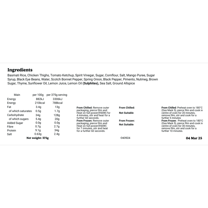 HomeCooks Sticky Mango Jerk Chicken - By Chef Ann Marie, 375g : Frozen ...