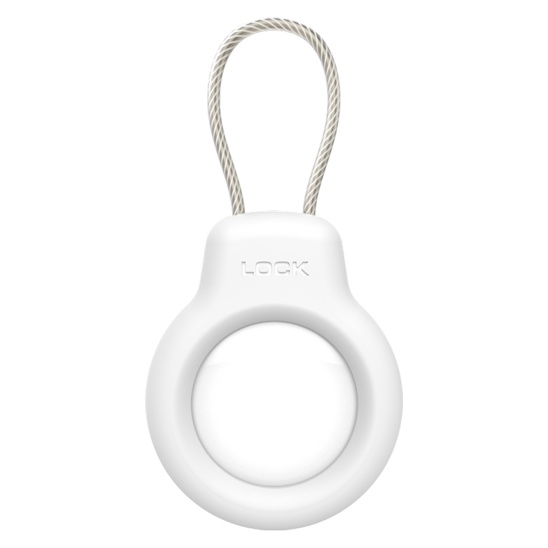 AirTag PC Rope Safety Lock Protective Case, White - Delivered In As ...