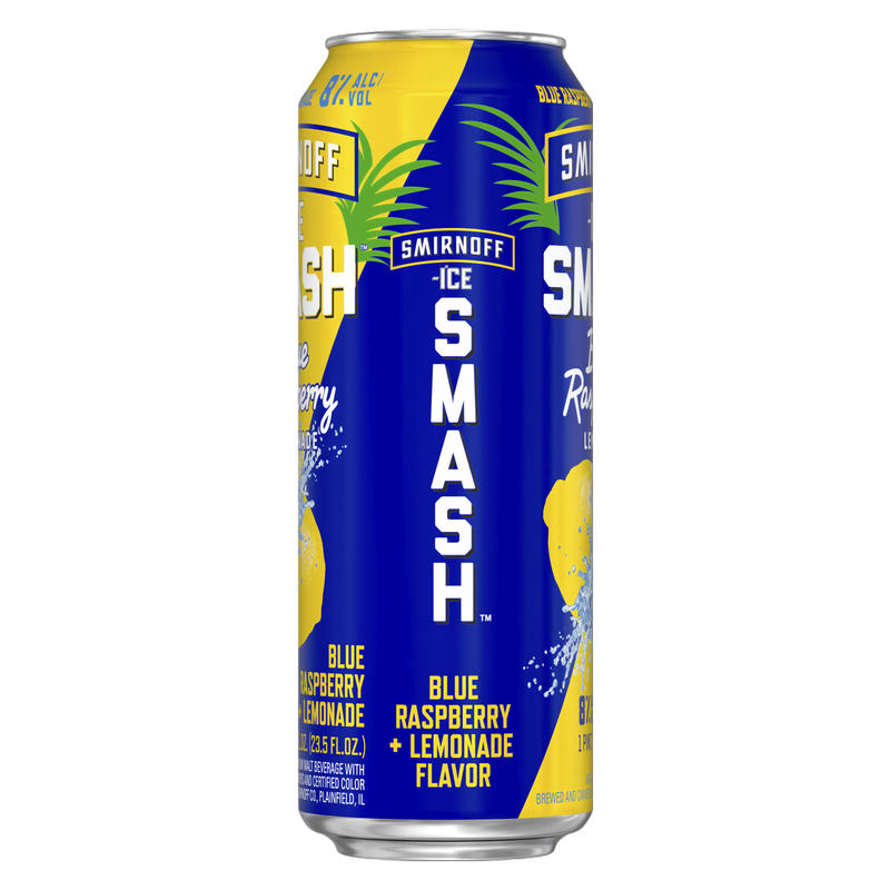 Smirnoff Smash Blue Raspberry & Lemonade 23.5oz Can - Delivered In As ...